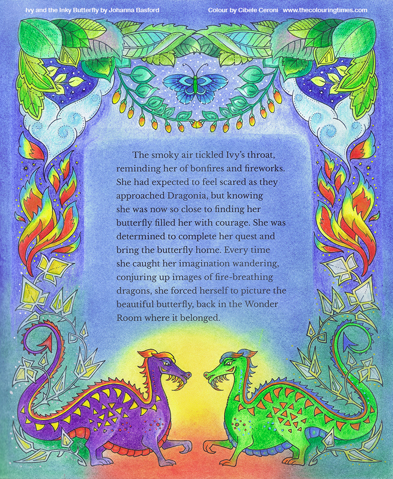 Dragons from Ivy and the Inky Butterfly – The Colouring Times