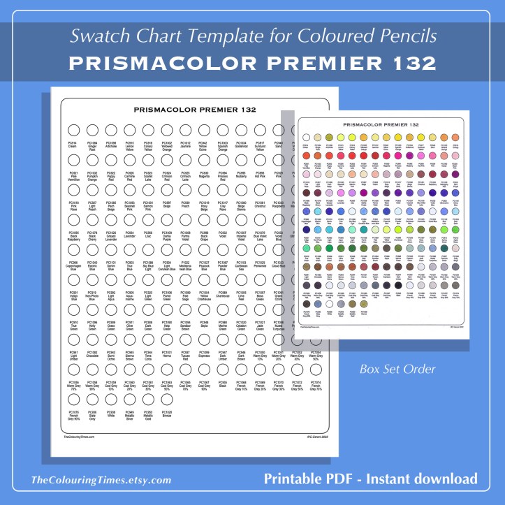 Prismacolor 24 Swatch – The Colouring Times