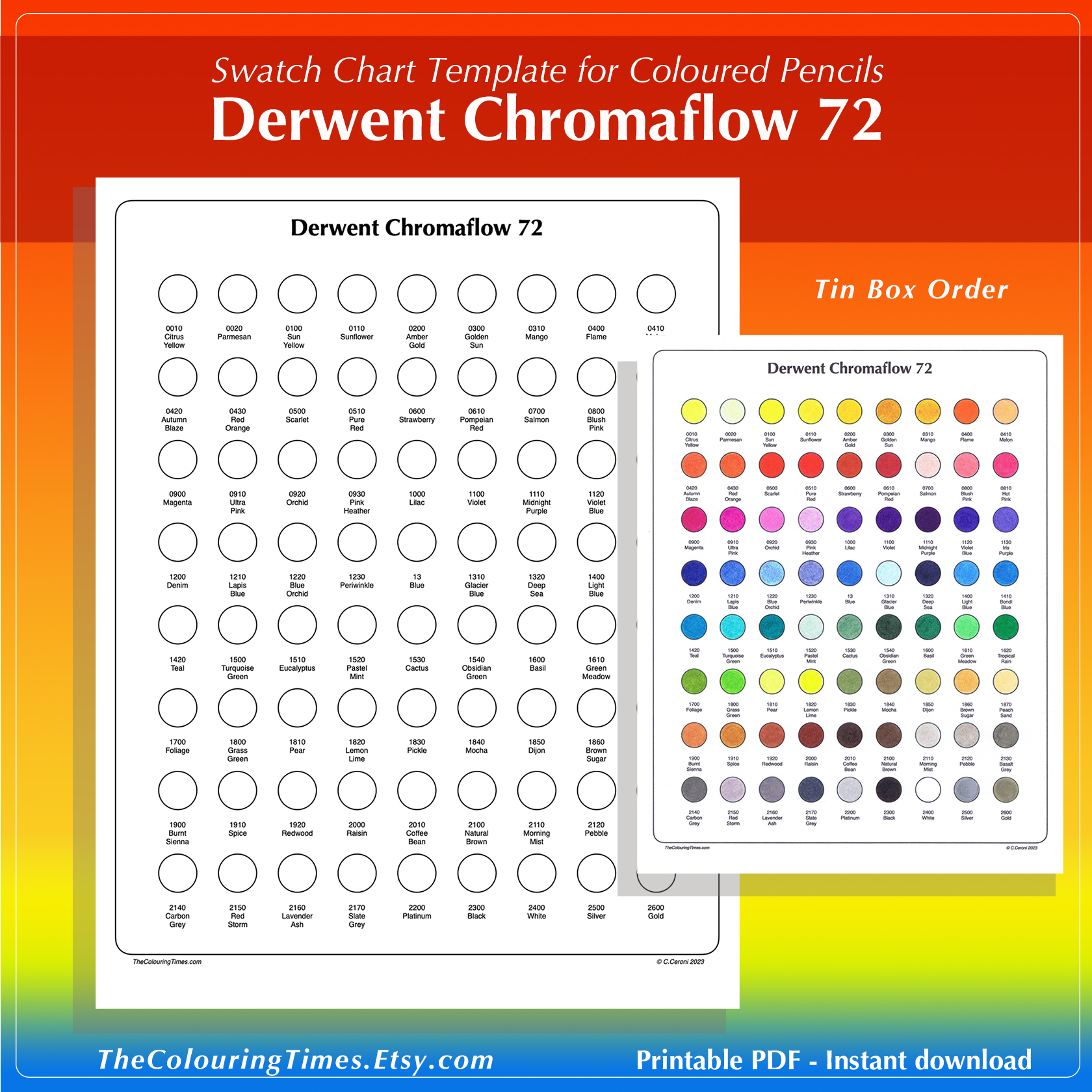 Schpirerr Farben 72 chart – The Colouring Times